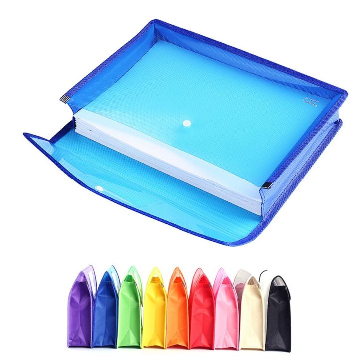 Large Capacity Clear A4 Snap Button With Label Pocket Plastic Folders ...