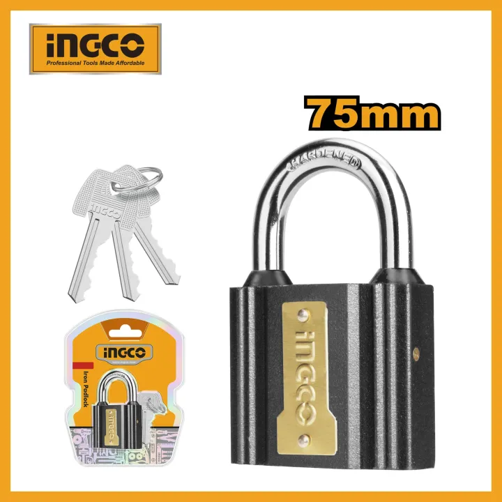 INGCO 75mm Iron padlock With 3 pcs iron keys DIPL0701 | Daraz.com.np
