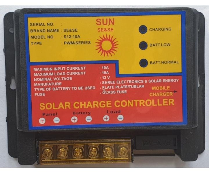 Sun 10A Solar Charge Controller with USB Port – For 12V Solar Panel up ...