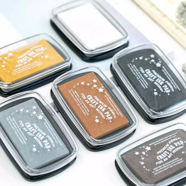 RHS Online Metallic Large Craft Ink Pad Inkpad Stamps for Paper ...