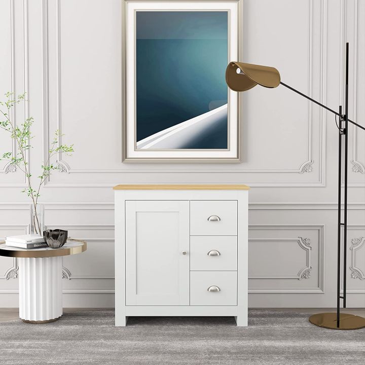 Kamakhya decor White Kitchen Sideboard Buffet Storage Cabinet | Daraz ...