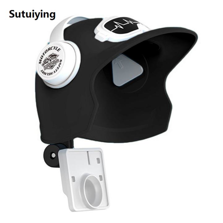 Sutuiying Small Helmet Rider Motorcycle Sunshade Phone Holder Electric ...