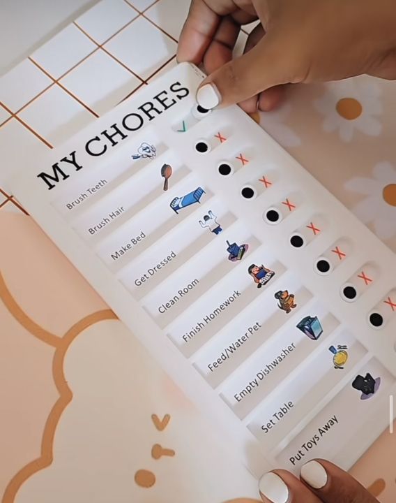 Pinches Artcore Memo Plastic Board Chore Chart for Kids and Adults ...