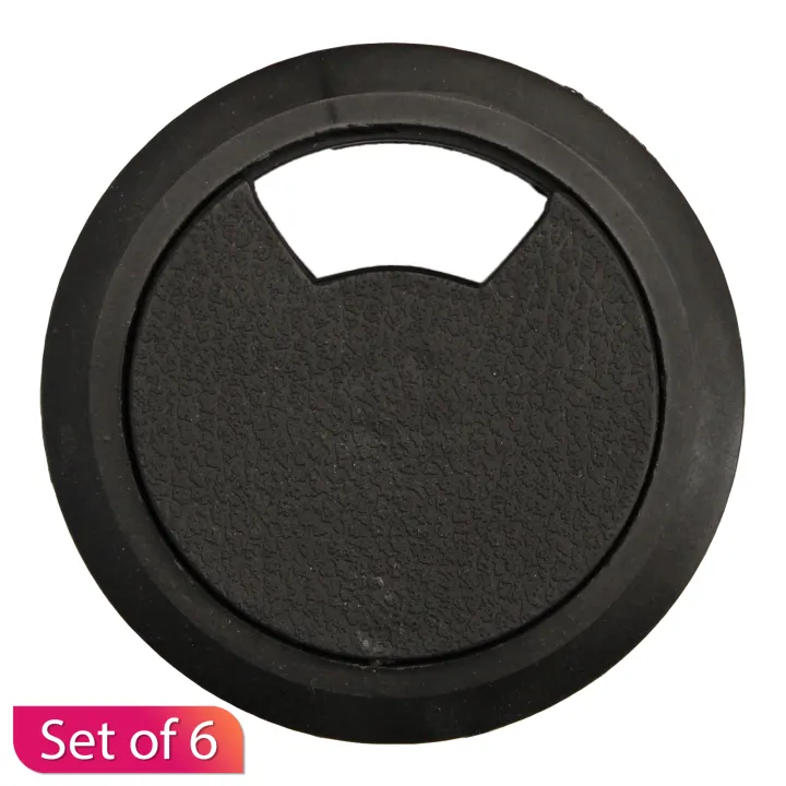 Black PVC Cable Manager/Organizer Set of 6 | Daraz.com.np