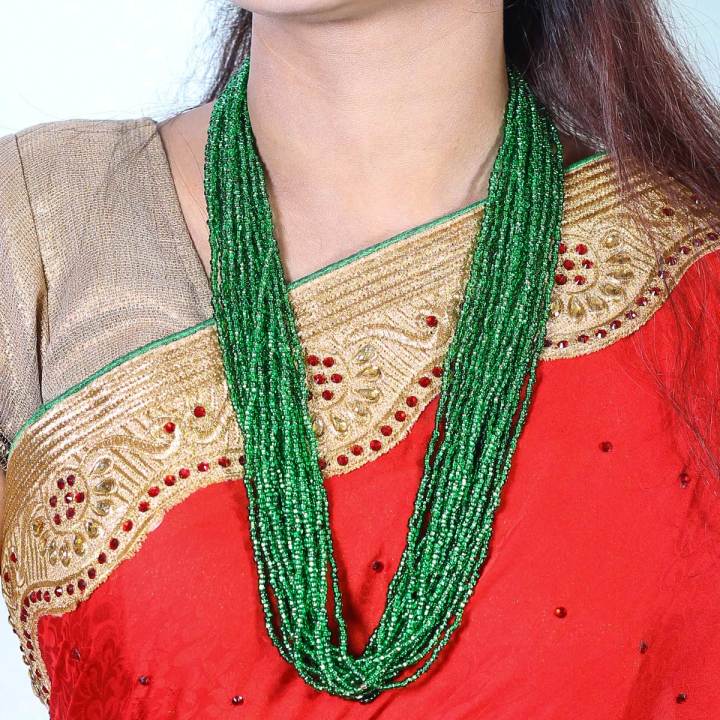 Green Pote Mala (Beads Necklace For Women | Daraz.com.np
