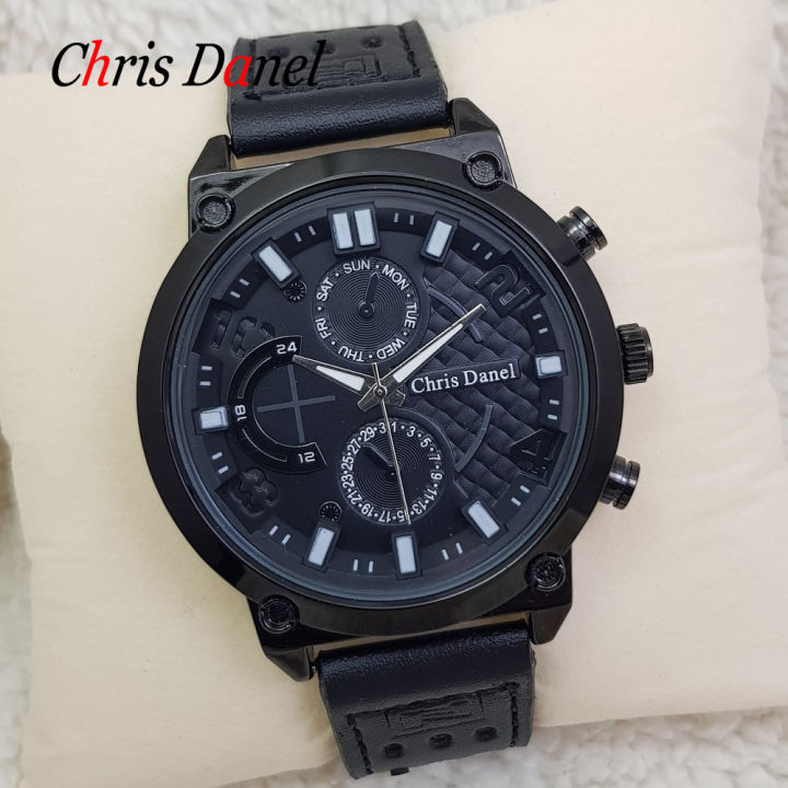 Chris Danel (Cd) Luxury Quartz Big Chronograph Design Dial Design ...