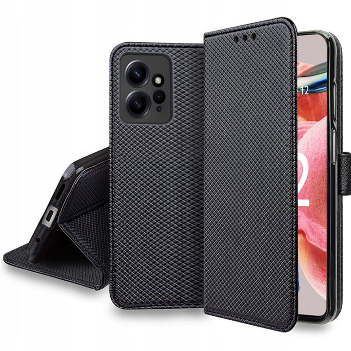 Vantime for Xiaomi Redmi Note 12 4G Wallet Case Card Holder PU Leather Magnetic Clasp Stand ...