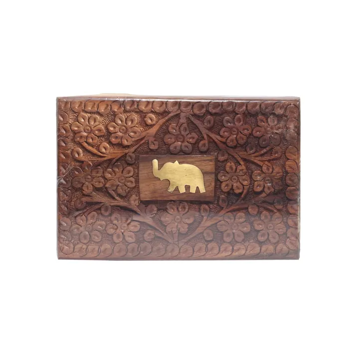 Organic Green Tea Wooden Carving Box 100g | Daraz.com.np