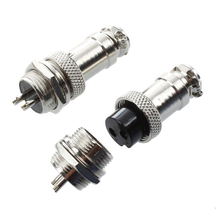 Universal Panel Mount 16mm 2Pin Aviation Connectors Plugs 5 Pcs | Daraz ...