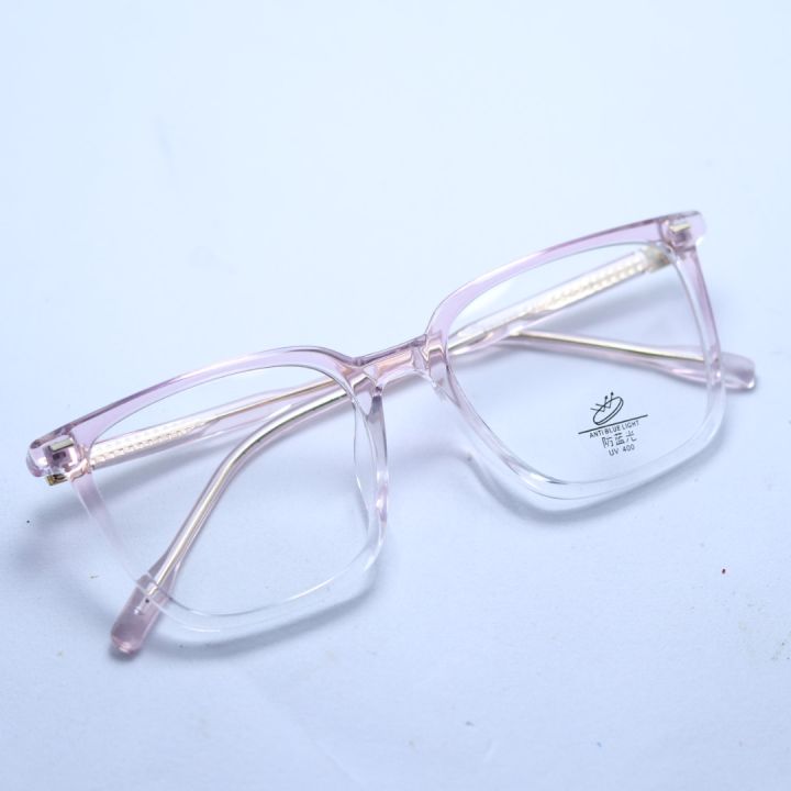 Anti Light Block Ray Cut Pink Transparent Best Quality Glass For Women ...