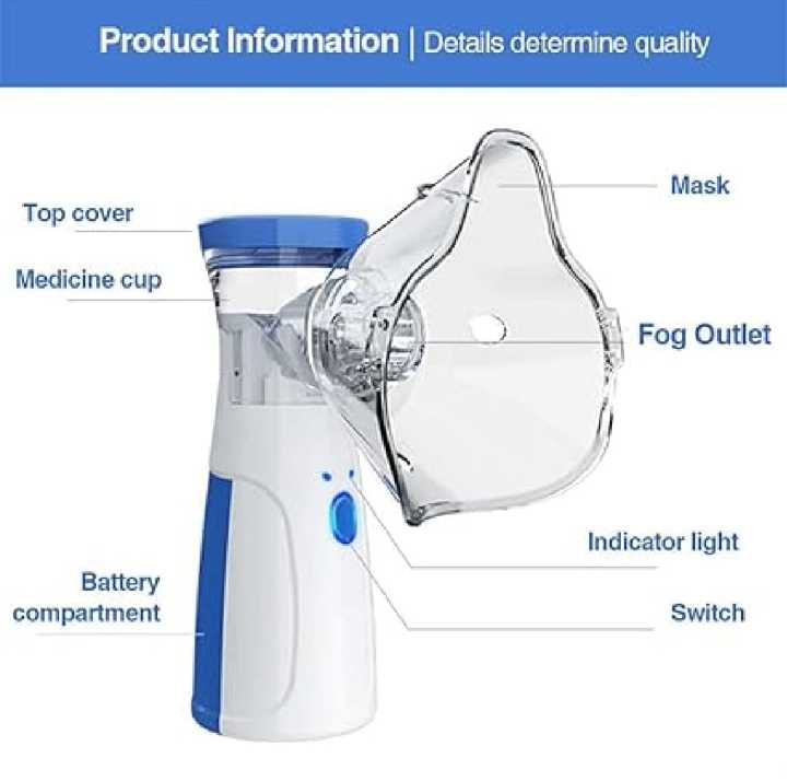 Portable Ultrasonic Rechargeable Mesh Nebulizer Machine Cool Mist ...