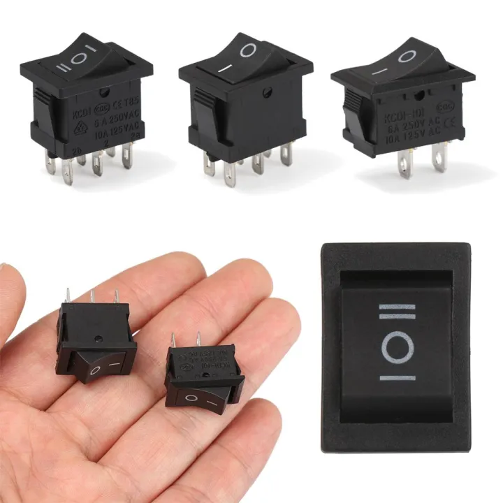 5Pcs 2/3/6Pin On/Off Snap-in KCD1 Power Buttons Push Button Switches ...