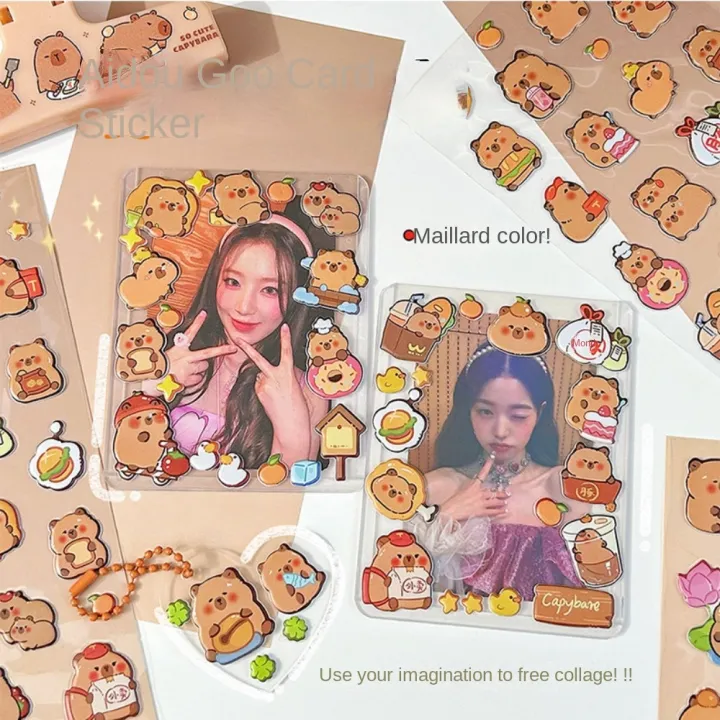 New PVC Capybara Bubble Stickers Lovely 3D Hand Accounting Stickers DIY ...