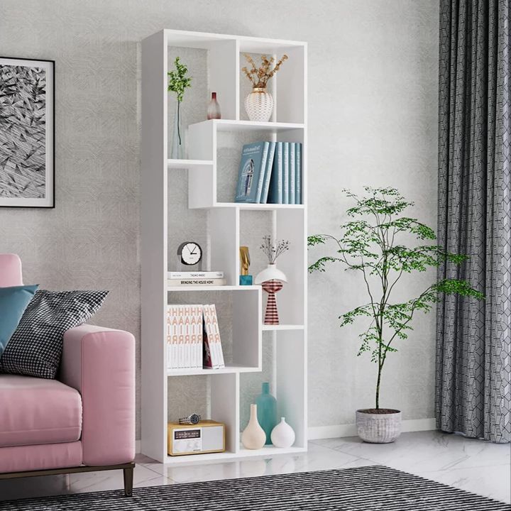 Kamakhya decor 8 Shelves Modern Simple MDF Wood Book Shelf with Storage ...