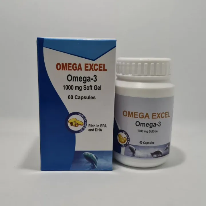 Omega Excel Omega 3, Fish Oil 1000Mg Softgels 60 Capsules | Daraz.com.np