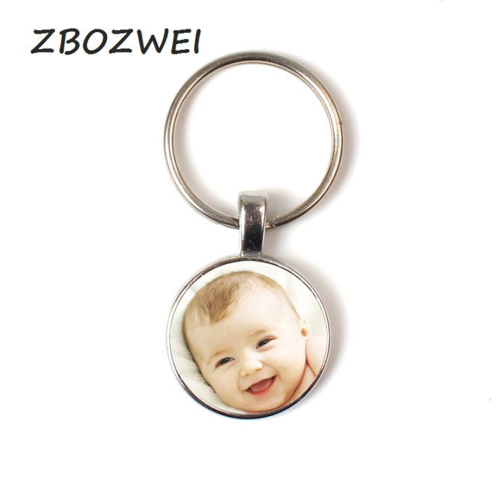 Handmade Personality Photo Family Double Keychain Photo Child Dad ...