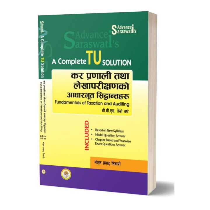 Tu Solution BBS 3rd Year Fundamentals of Taxation and Auditing-Nepali Hpdc-10052 | Daraz.com.np