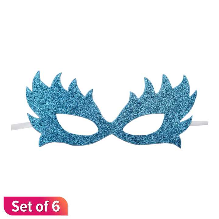 Royal Blue Glitter Form Dragon Eye Face Mask Set Of 6 | Daraz.com.np