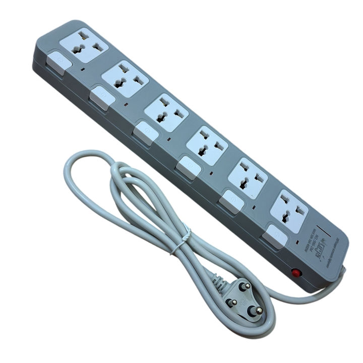 Urja 986-2M 6 Port Surge Protector Multiplug - 4000W (16A), Universal 3 ...