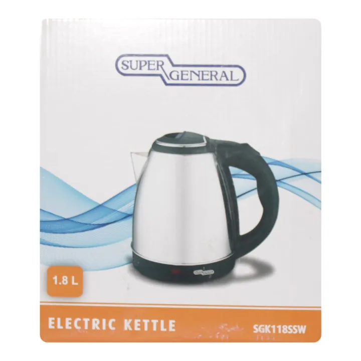 Super General SGK118SSW Electric Kettle 1.8L 1800-2140W | Daraz.com.np