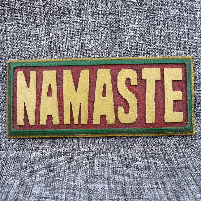 Wooden Namaste Wall Decor- Lotus Handicrafts | Daraz.com.np