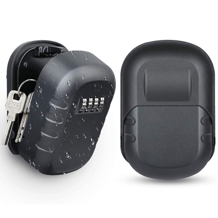 Key Lock Box Wall Mount 4 Digit Combination Weatherproof Key Storage ...