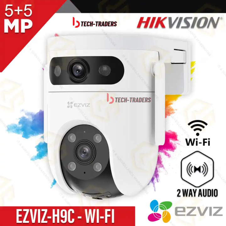 Ezviz H9C Dual Lens 3K+ 5MP Outdoor PTZ IP Camera | Wired/Wireless, Two ...