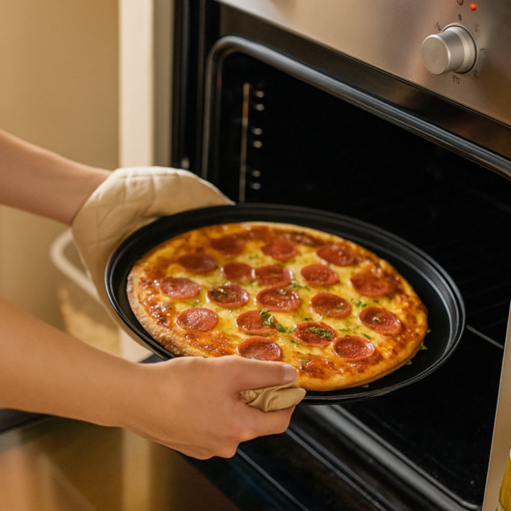 Durable Carbon Steel Perforated Pizza Pan 10/11/12 Inch Non Stick ...