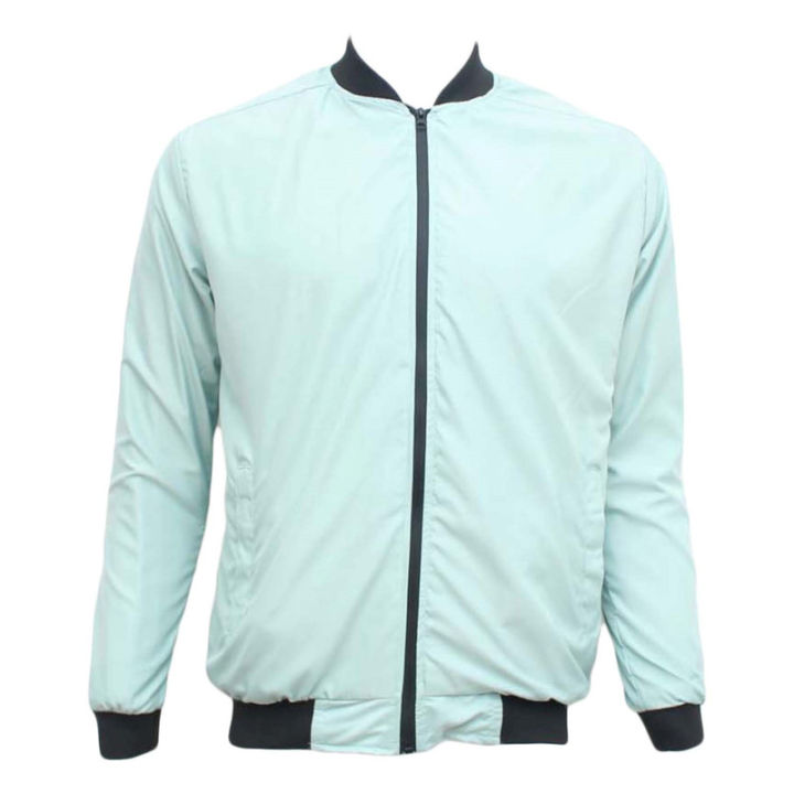 Soft Blue Color Front Zipper Jacket For Men | Daraz.com.np