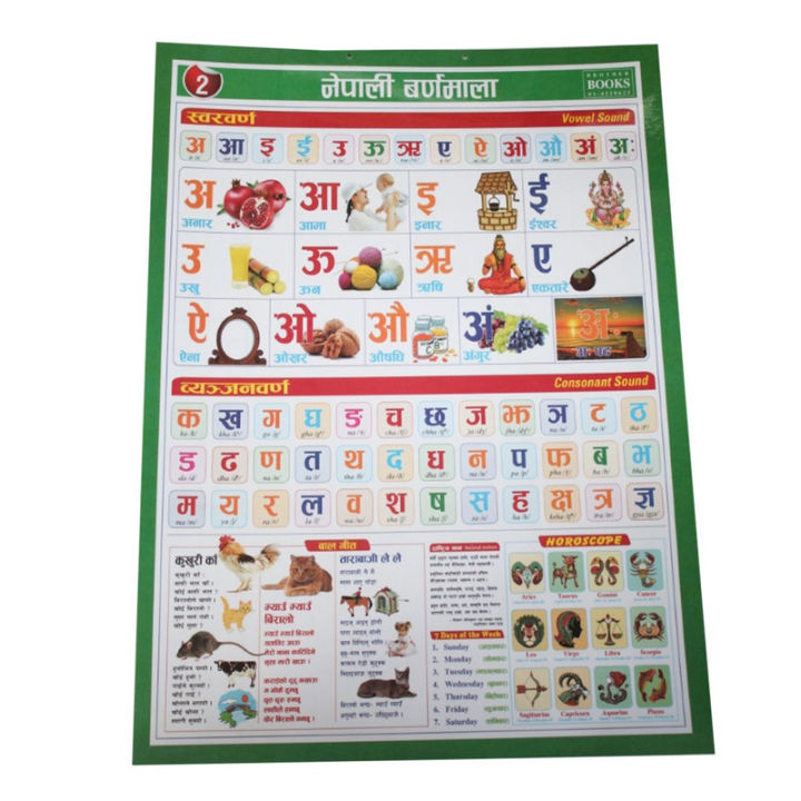 Nepali Barnamala Chart No. 2- 12" x 24 " | Daraz.com.np