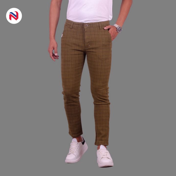 Nyptra Green Stretchable Check Pants For Men - Fashion | Pants For Men ...