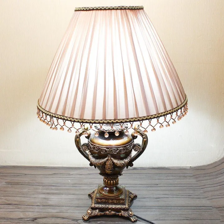 Ambience Antique Bronze And Silver Table Lamp | Daraz.com.np