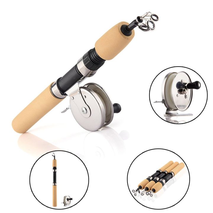 High Quality Winter Carbon Pen Pole Ice Fishing Rods Reels Retractable ...