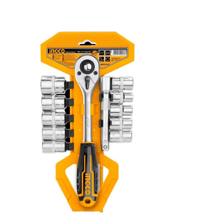 Ingco 12 Pcs Socket Set 1/2" 45T Industrial HKTS12122 | Daraz.com.np