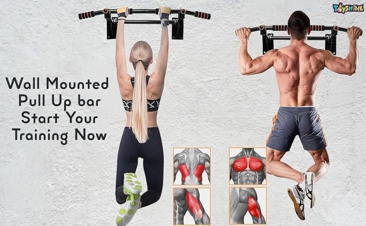 Wall-mounted Pull-Up Bar, Heavy Chin Pull-Up Bar, Home Gym Exercise ...