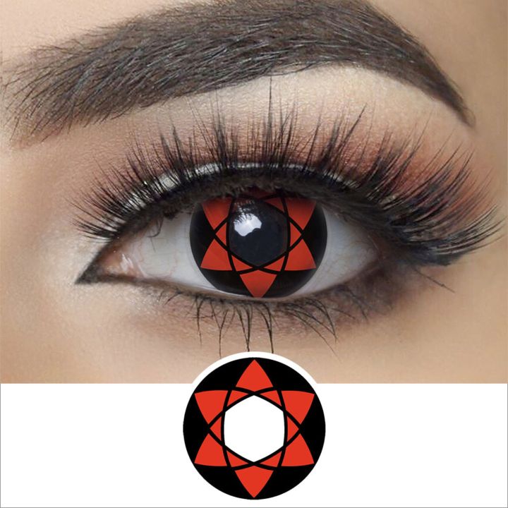 Star Sharingan Contact Lens - Naruto, Sasuke, Mangekyou Kakasi, Bold ...