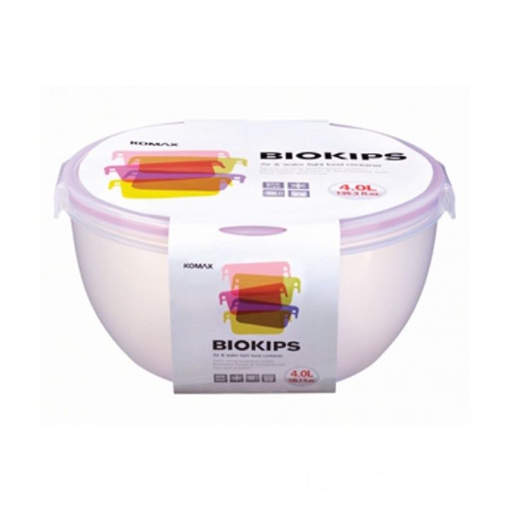 Komax Biokips Plastic Food Storage Round Salad Container/Bowl 4L ...