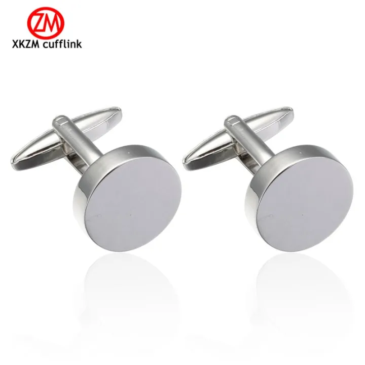 【VisioN Super Shop】Formal Silvery round Smooth Cufflink for Mens ...