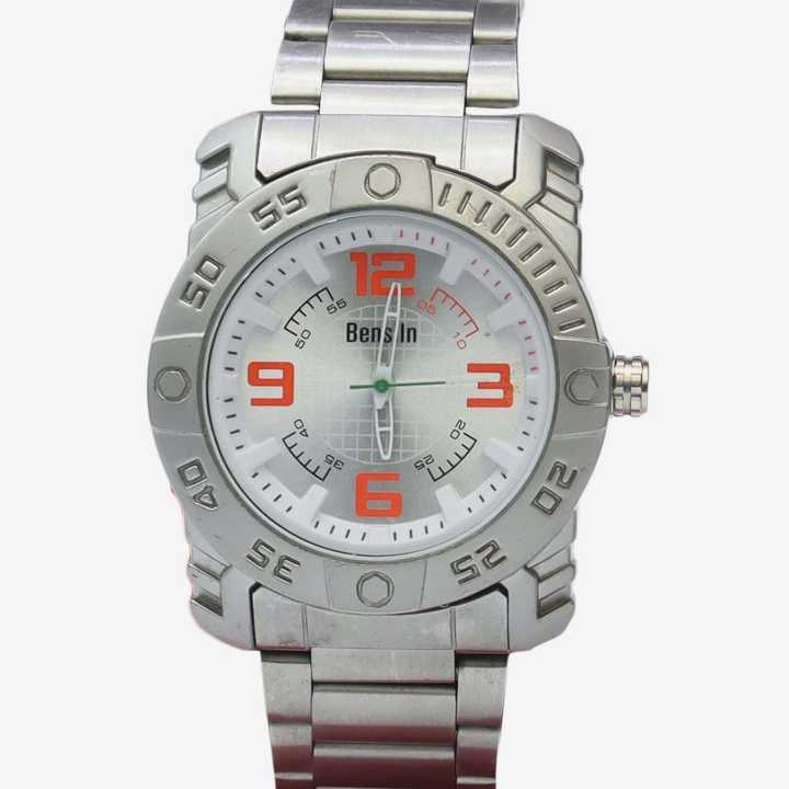Silver Color Analog Circle Dial Casual Watch For Men | Daraz.com.np
