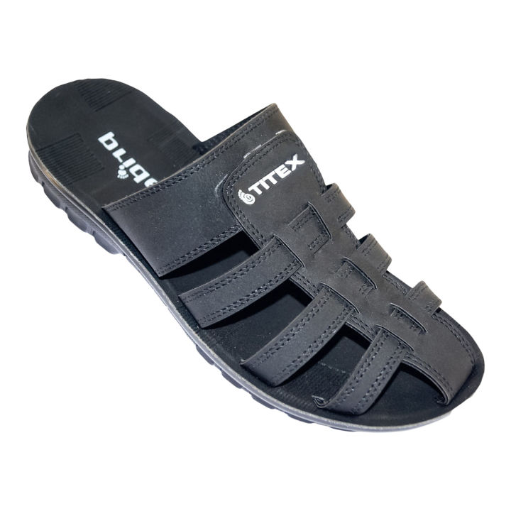 TITEX Black Color Simple Pattern Design Slides For Men 12-5504 | Daraz ...