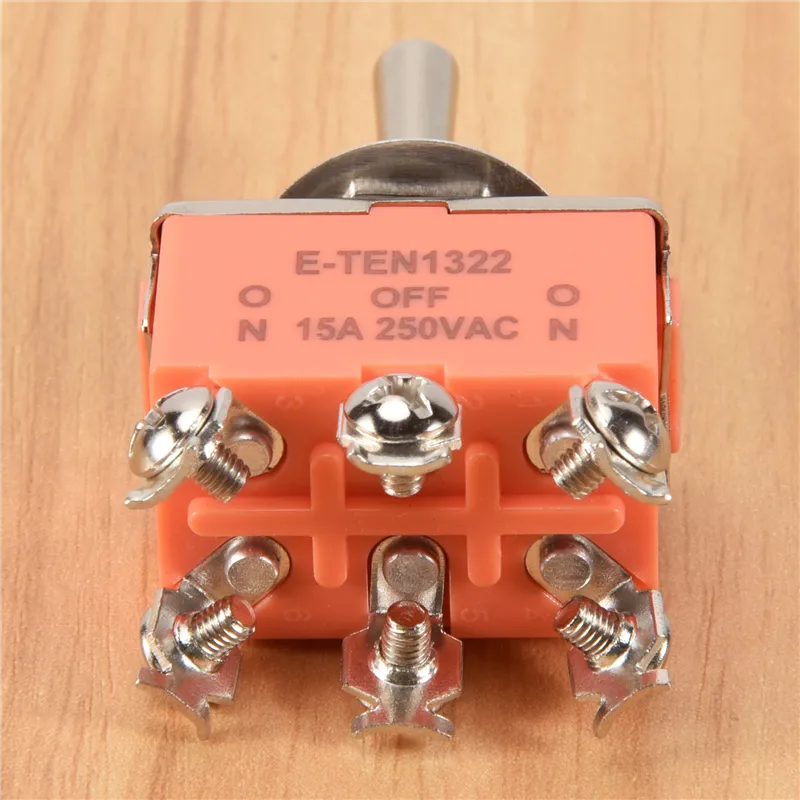 AC 250V 15A Latching Single Pole Double Throw Toggle Switch Orange ...