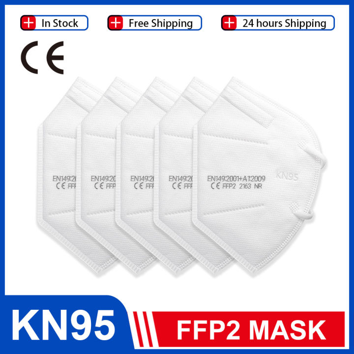 10-100 pieces KN95 face mask 5 layer filter dust port PM2.5 mascarillas ...