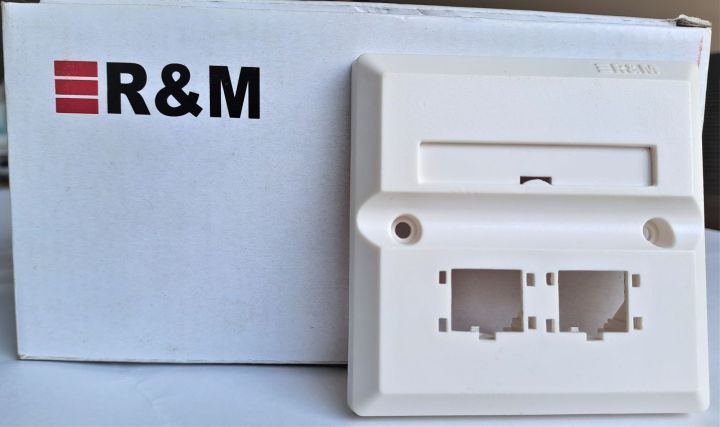 R&M Faceplate 86x86mm, 2x1 Ports for Cat 6 RJ45 | Daraz.com.np