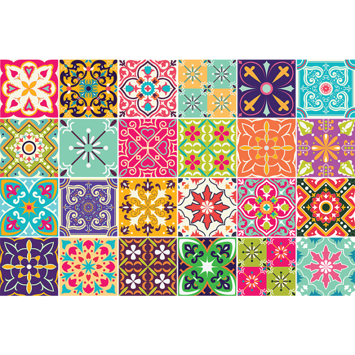 Wall Stickers Premium Cement Tiles Volterra 48pcs - 10cm x 10cm | Daraz ...