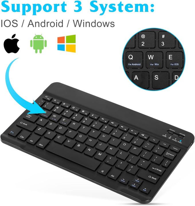 Bluetooth Wireless Ultra Slim Rechargeable Keyboard For Windows / Mac ...