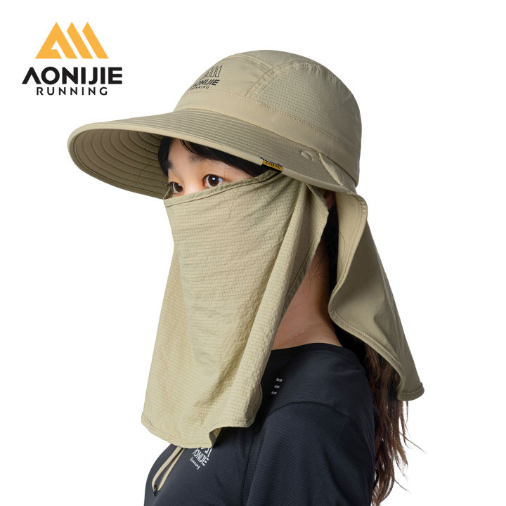 AONIJIE E4627 Unisex Long Enlarged Brim Shawl Hat Hiking Hat Outdoor ...