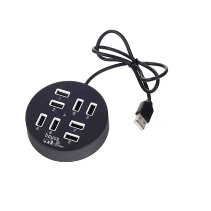 USB Hub 8 Ports Box Data Transmission Round Hub Multi-USB Splitter ...