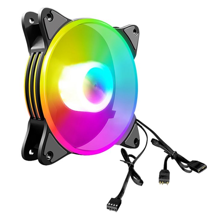 Coolmoon Argb Chassis Fan 12cm Mute Pwm Temperature Control 5v Shenguang Sync Desktop Computer
