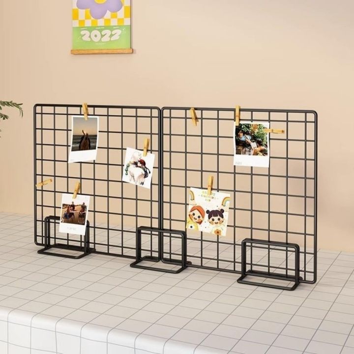 Creative Grid Display Rack Metal Grid Frame Storage Rack with Base ...