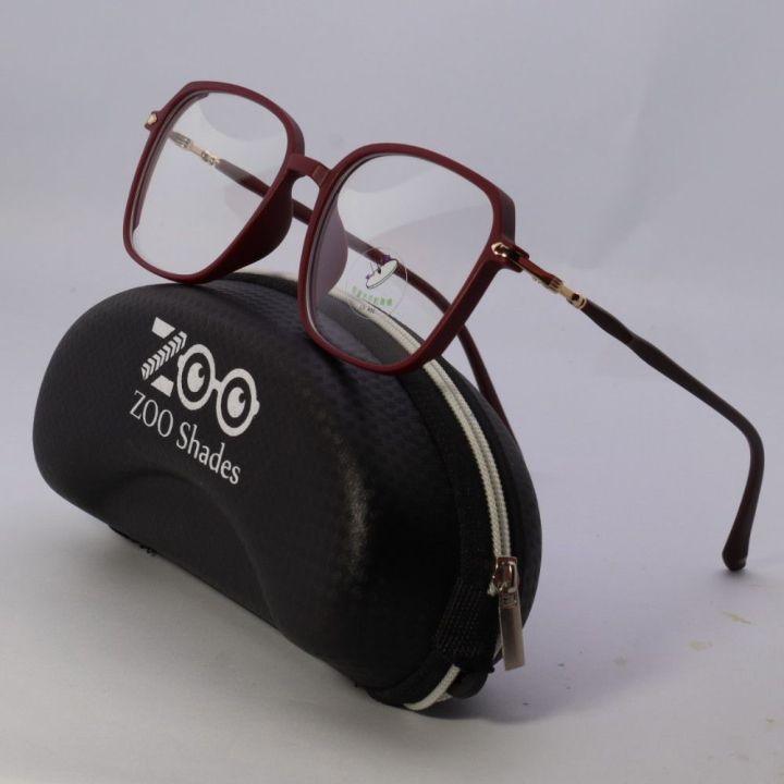 ZOO Shades Square Anti light Block Ray Cut Frame Glasses For Men And ...